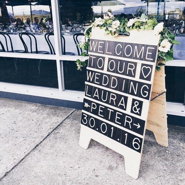 Sandwich Board Wooden – A-Frame Changeable Letter Boards – OneTwoTree